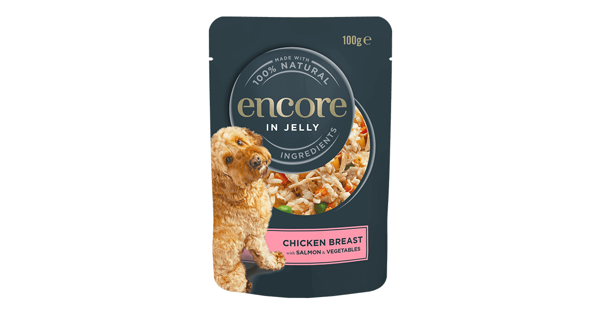 Chicken Breast with Salmon in Jelly Wet Dog Food | 100g | Encore Pet Food
